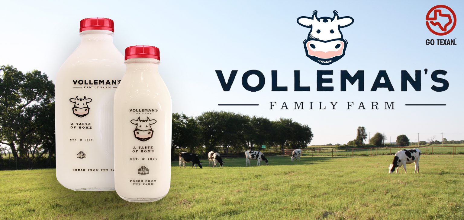 Volleman's Dairy - Milk in glass bottles from a local Texan family