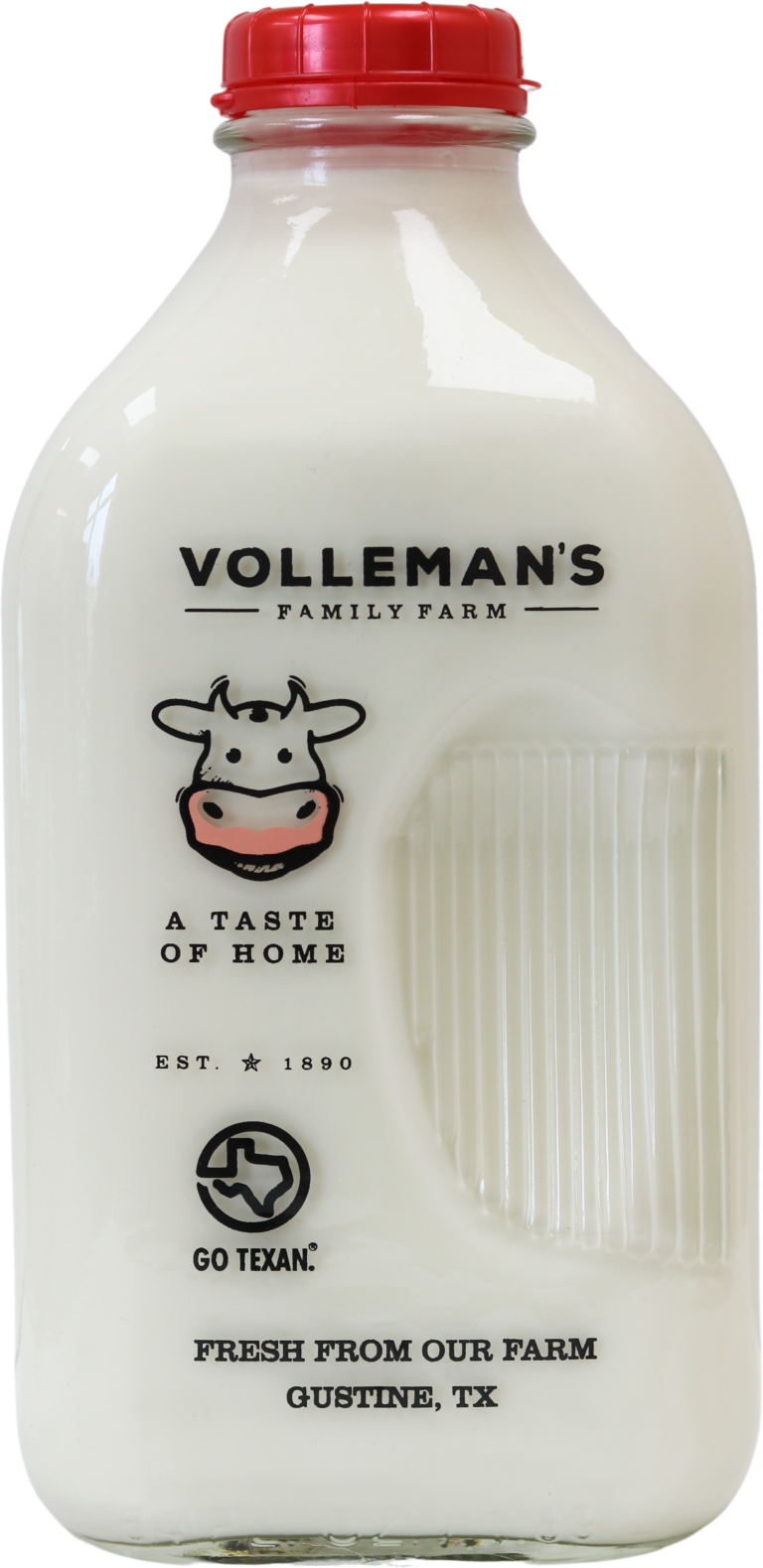 Volleman's Family Farm - Milk in glass bottles from a local Texan family