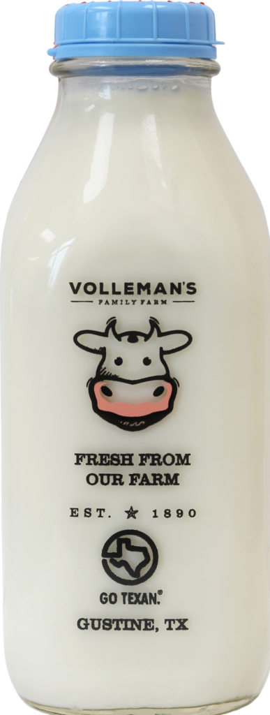 Volleman's Family Farm - Milk in glass bottles from a local Texan family