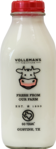 Volleman's Family Farm - Milk in glass bottles from a local Texan family