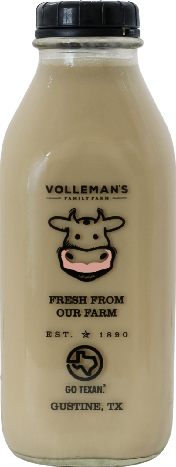 Volleman's Family Farm - Milk in glass bottles from a local Texan family
