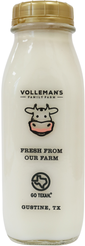Volleman's Family Farm - Milk in glass bottles from a local Texan family